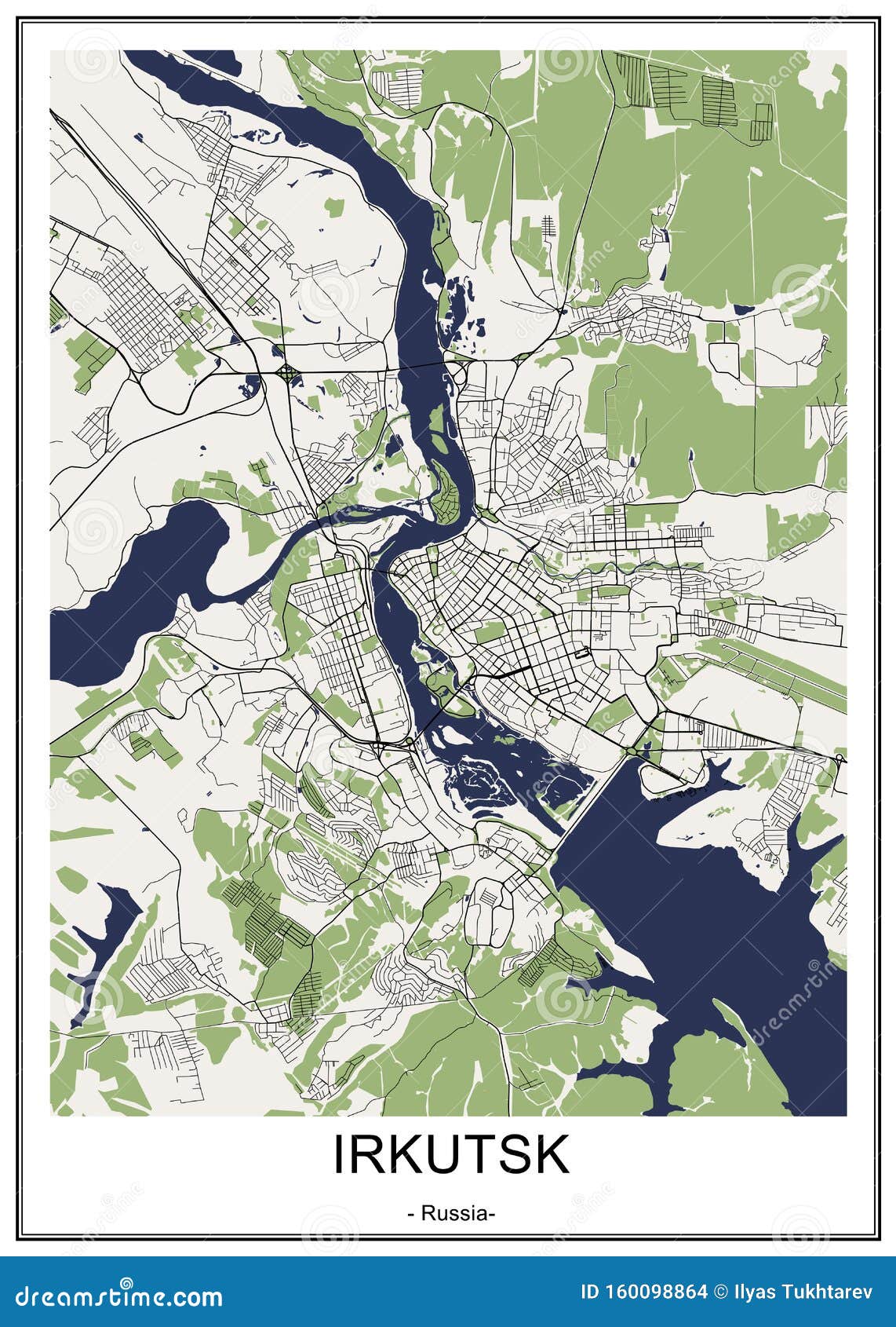 Irkutsk Map Irkutsk Region Russia Colored Elevation Map Lakes Rivers