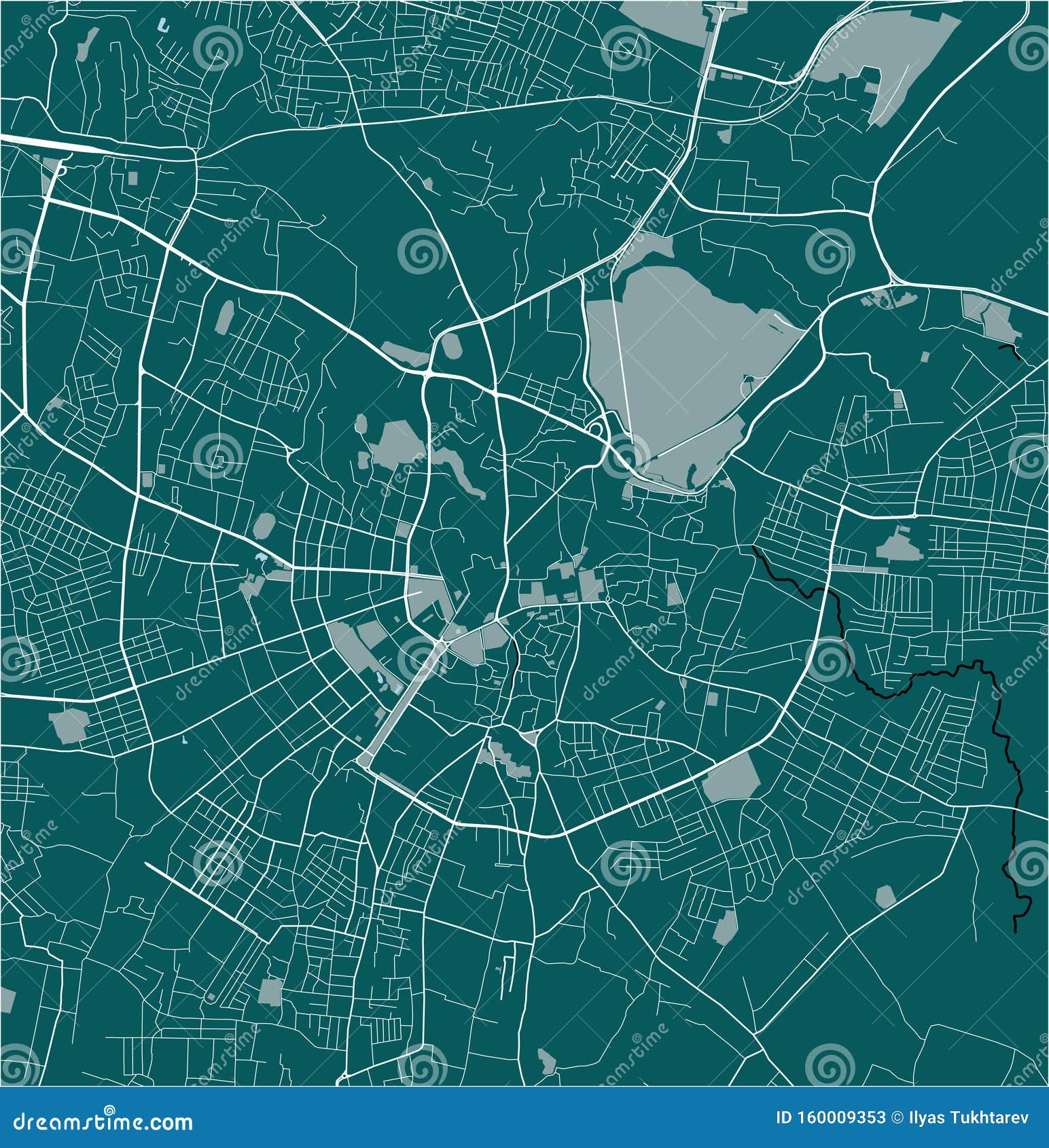 Karte Der Stadt Samarkand, Usbekistan Stock Abbildung - Illustration ...