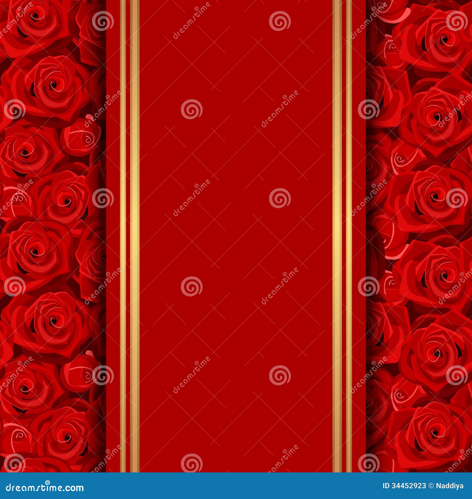 Karte mit roten Rosen. vektor abbildung. Illustration von glückwünsche ...