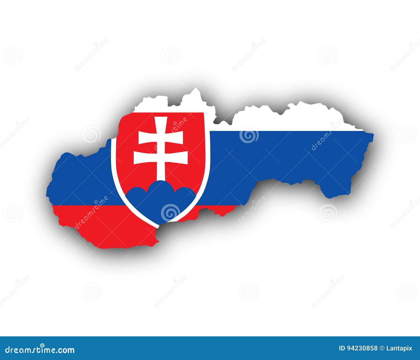 Karte Und Flagge Von Slowakei Vektor Abbildung - Illustration von ...