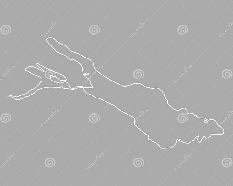 Karte von Bodensee vektor abbildung. Illustration von form - 93334987
