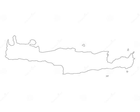 Karte von Kreta vektor abbildung. Illustration von geographie - 80706406