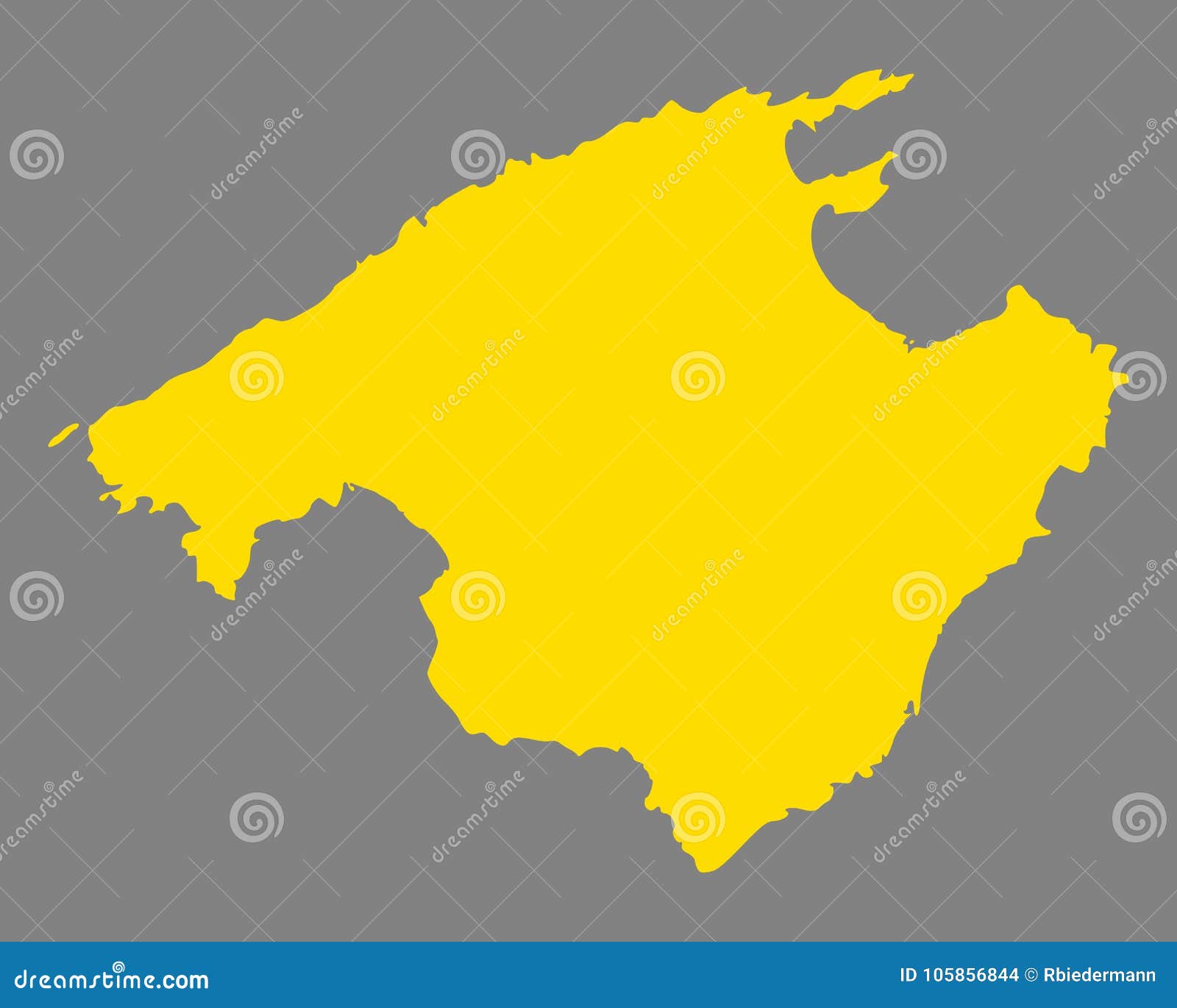 Karte von Mallorca vektor abbildung. Illustration von kartografie ...