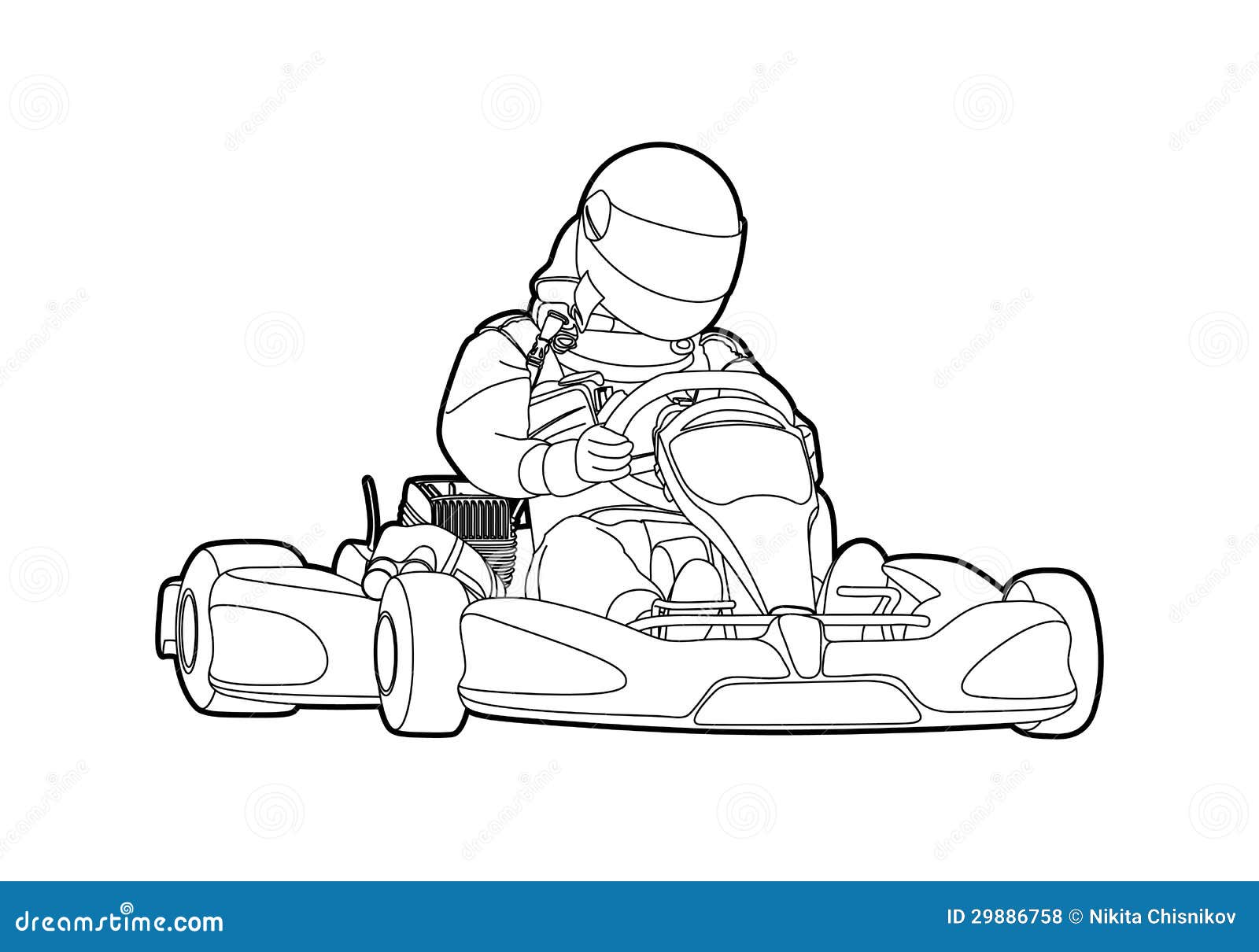 Karting illustration de vecteur. Illustration du circuit - 29886758