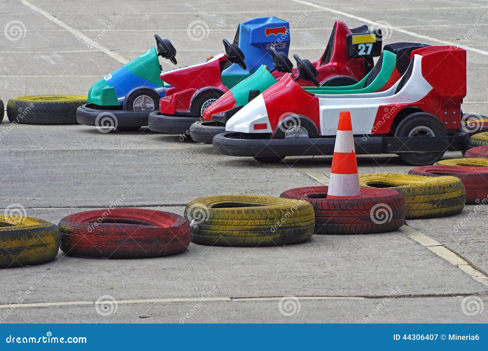Carting cars stock image. Image of yippee, tires, park - 44306407
