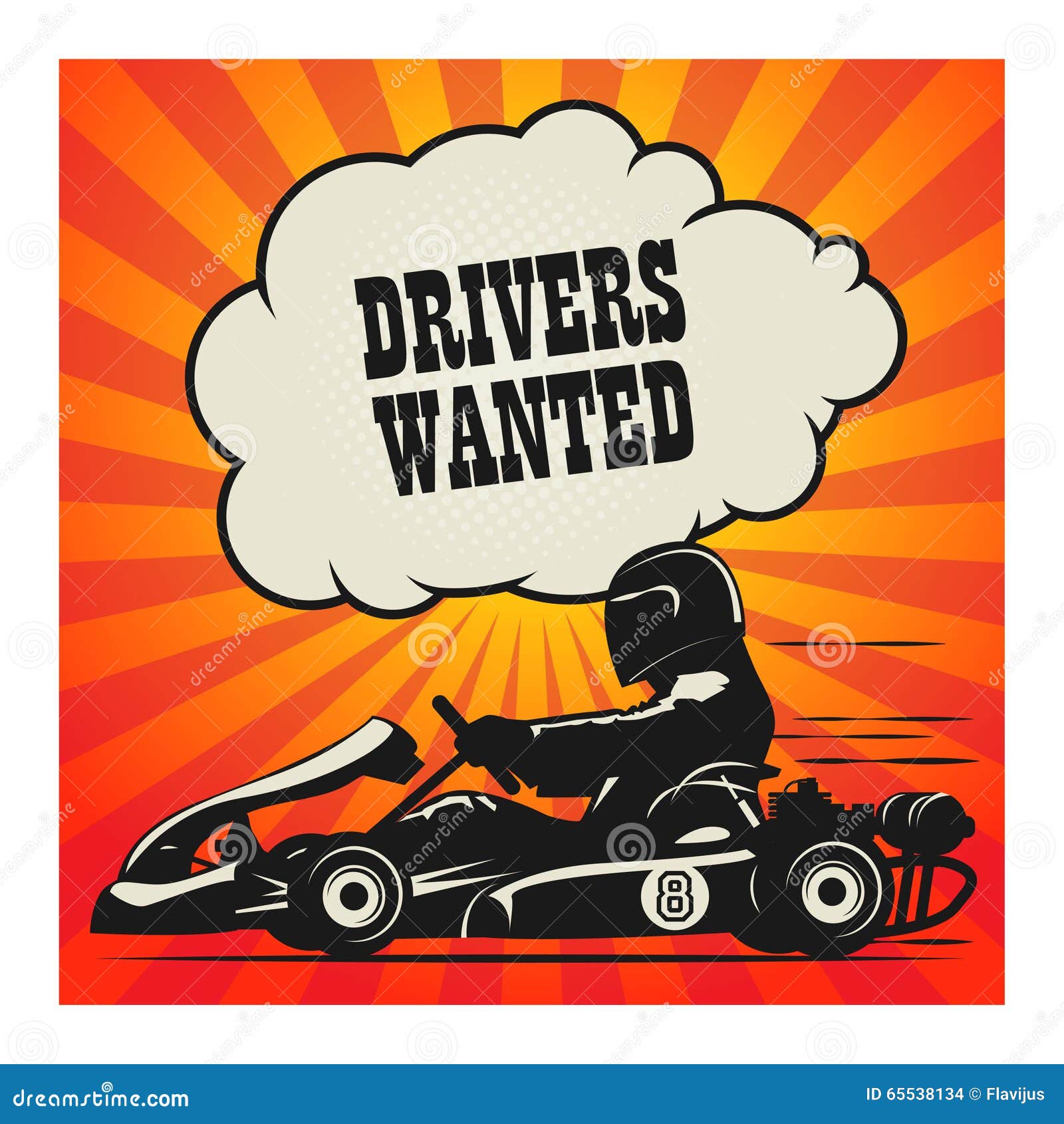 Karting Go Cart Race Poster Stock Vector - Illustration of karting ...