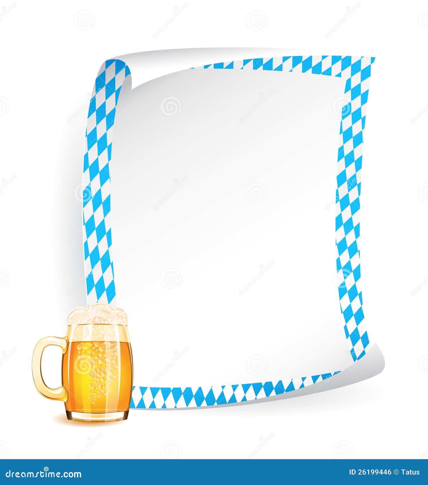 Karton Met Frame in Beierse Kleuren En Bier Vector Illustratie ...