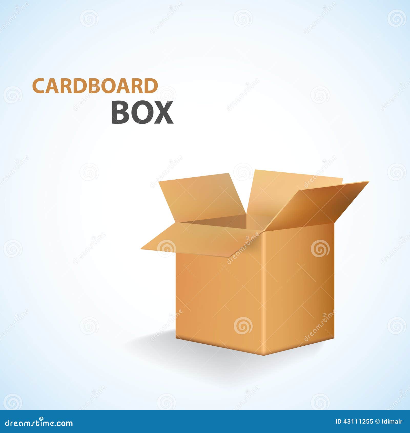 Karton open doos Vector vector illustratie. Illustration of illustratie ...