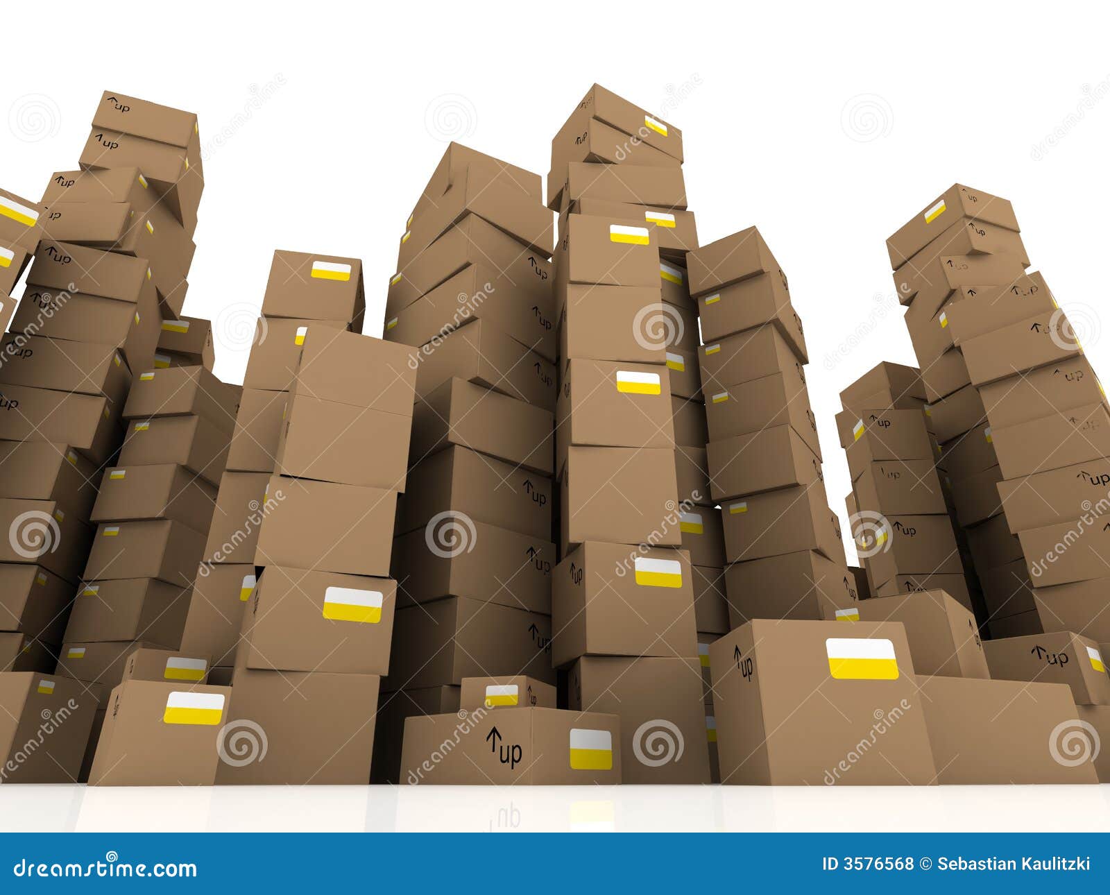 Kartone 3d stock abbildung. Illustration von zerbrechlich - 3576568