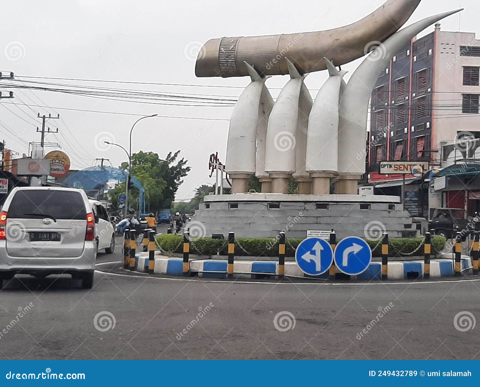 The Elephant Ivory Monument in the City of Ngawi, East Java Editorial ...