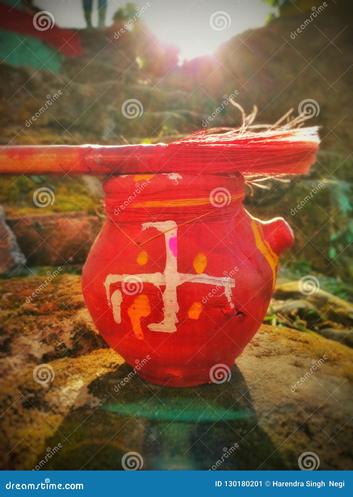 Traditional Kalash Also Know As Kalasam Made With Brass Pot Royalty ...