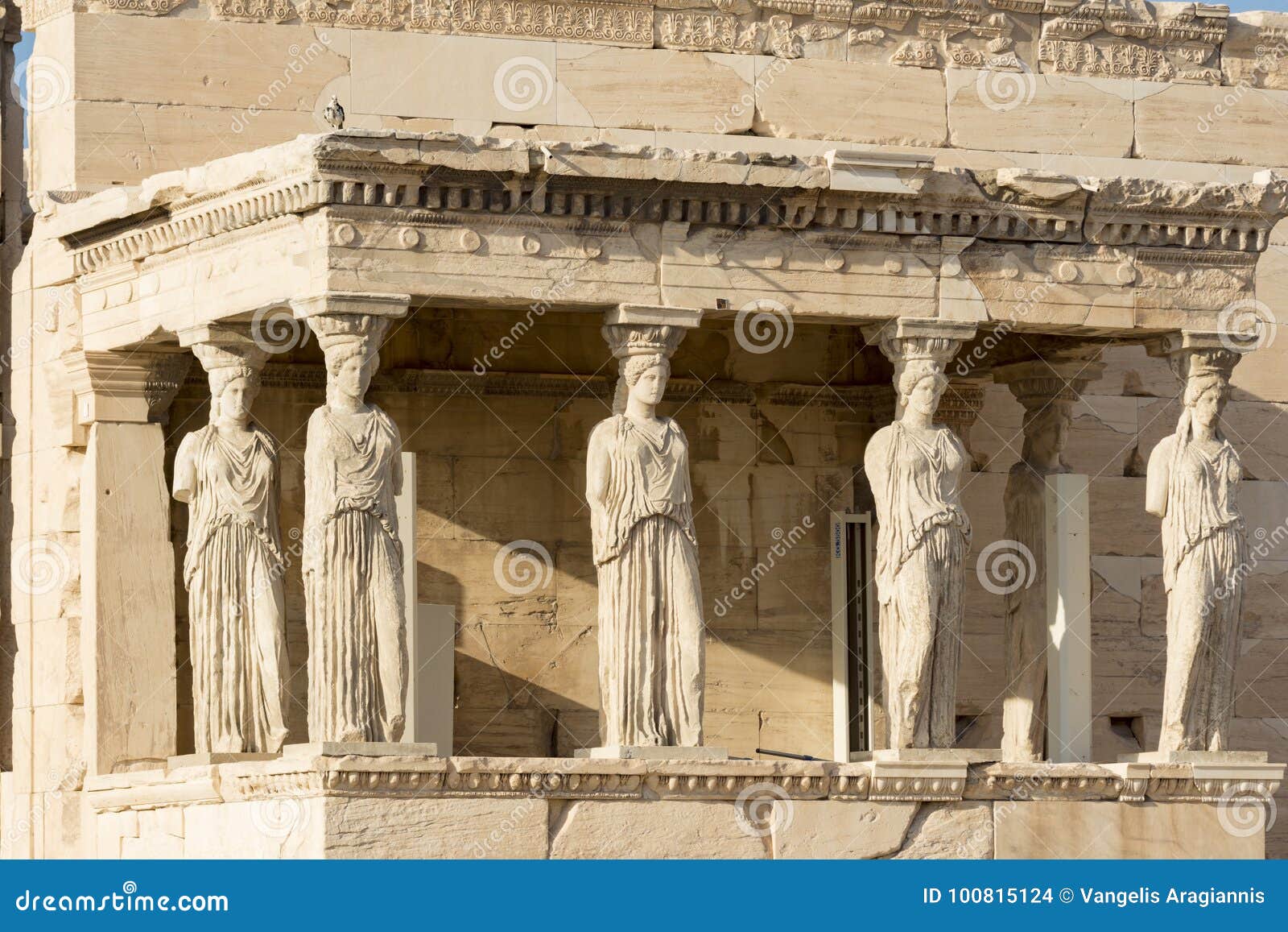 The karyatides statues stock photo. Image of greece - 100815124