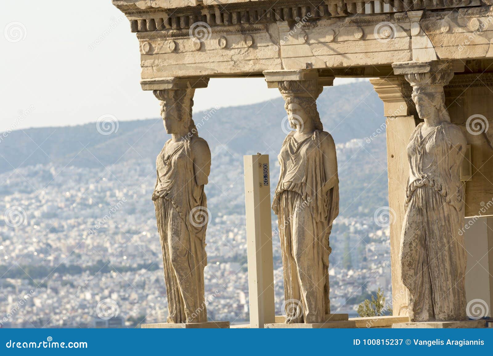 The karyatides statues stock image. Image of archaeological - 100815237