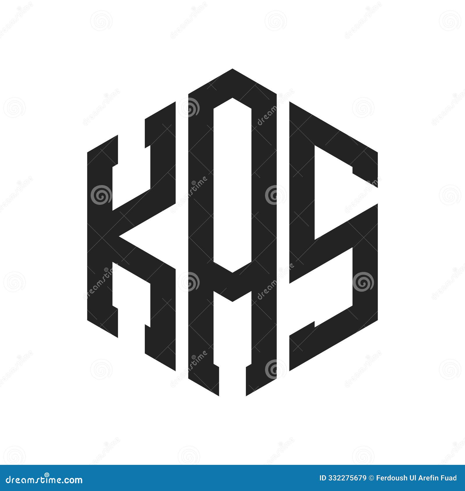 KAS Logo Design. Initial Letter KAS Monogram Logo Using Hexagon Shape ...