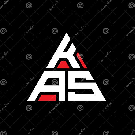 KAS Triangle Letter Logo Design with Triangle Shape. KAS Triangle Logo ...