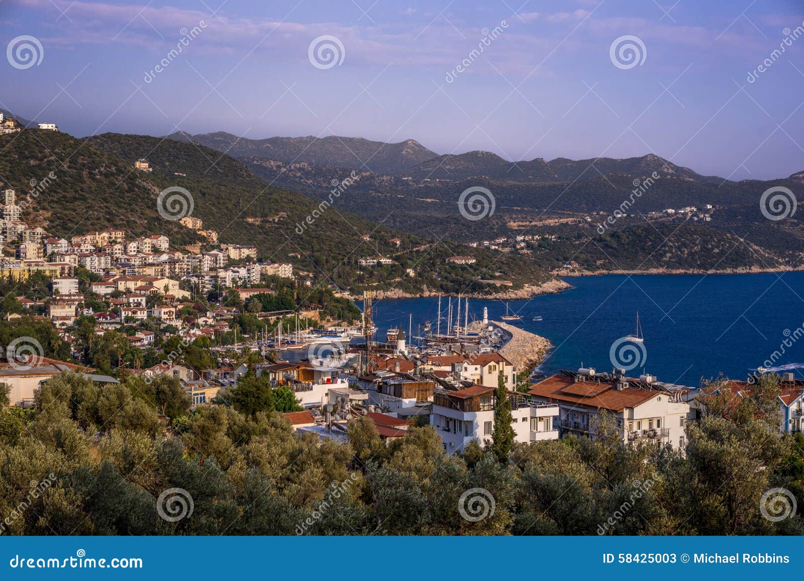 Kas, Turkey stock image. Image of port, aqua, dusk, lycia - 58425003