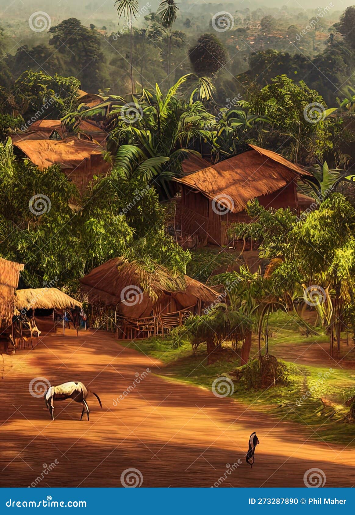 Kasanda, Mubende, Uganda. Generative AI. Stock Illustration ...