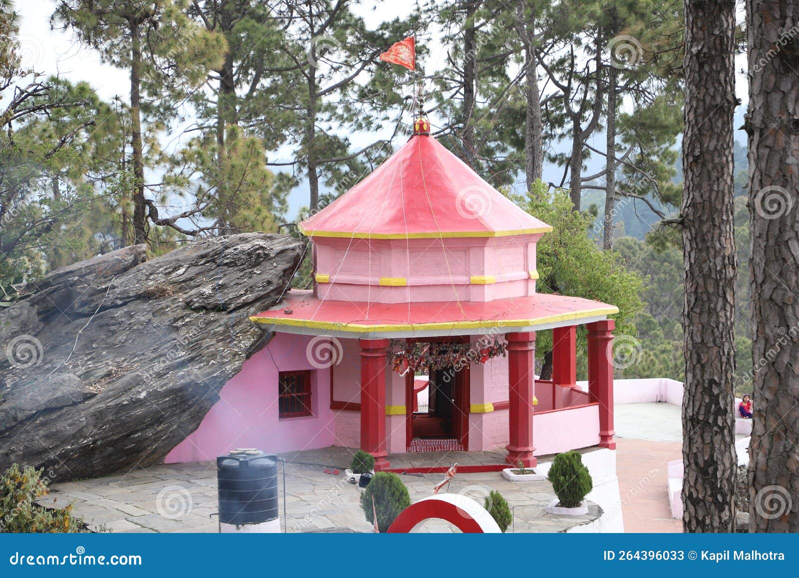 Kasar Devi Temple, Center of Exercise with Faith for Tourists Stock ...