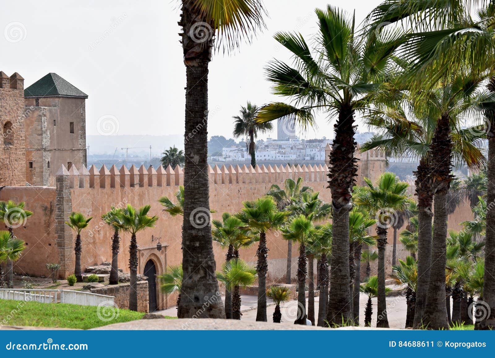 Kasbah of the Udayas, Rabat Stock Image - Image of udayas, reddish ...