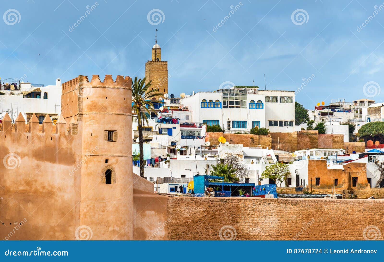Kasbah of the Udayas in Rabat, Morocco Stock Photo - Image of islam ...