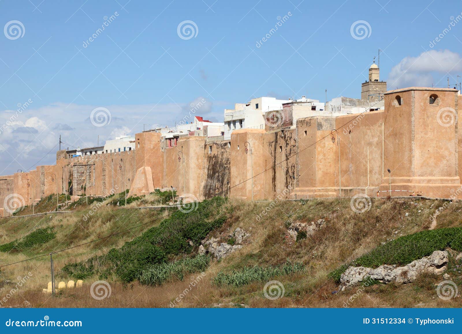 Kasbah of the Udayas in Rabat Stock Photo - Image of mosque, minaret ...
