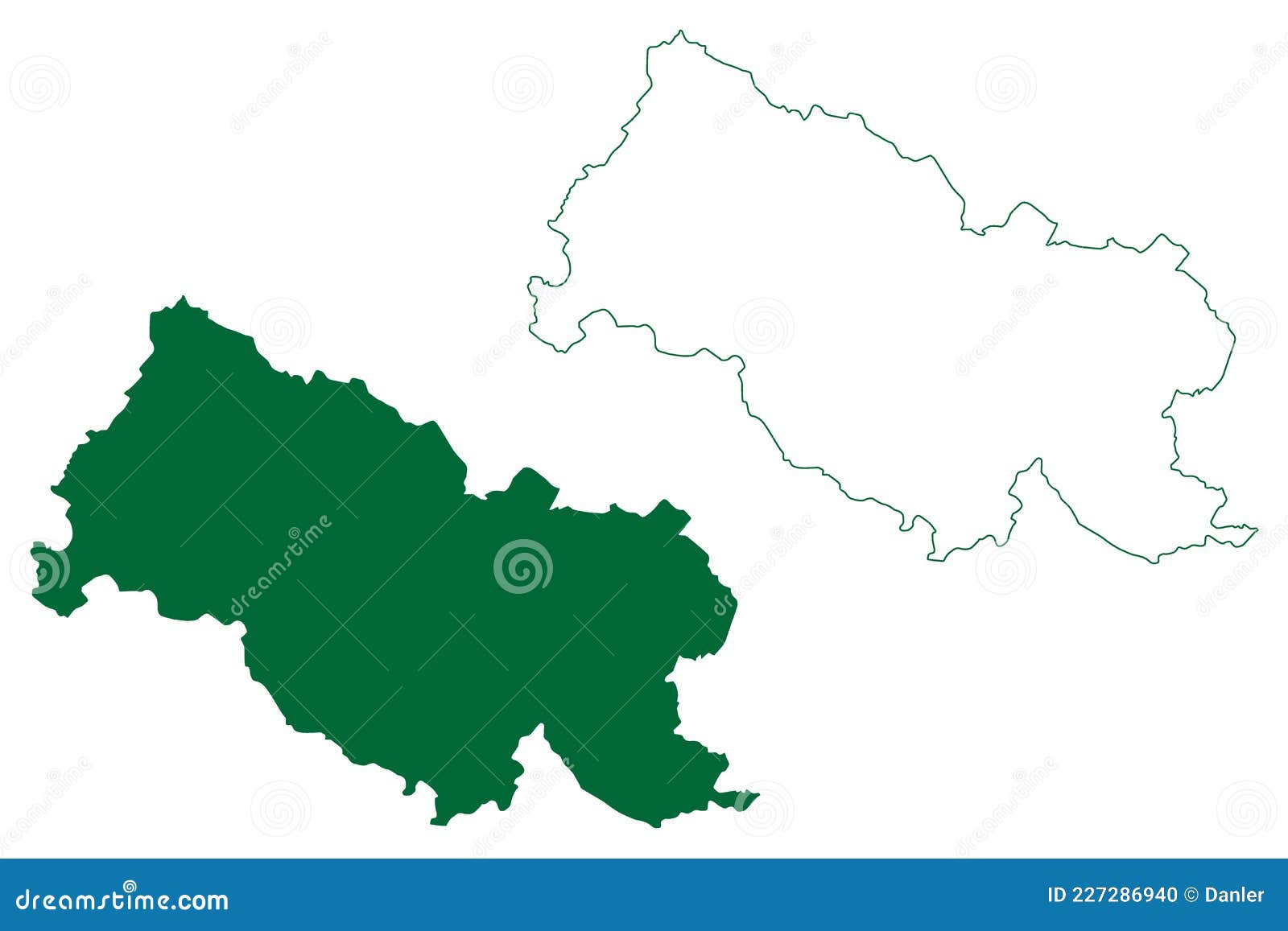 Kasganj District Uttar Pradesh State, Republic of India Map Vector ...