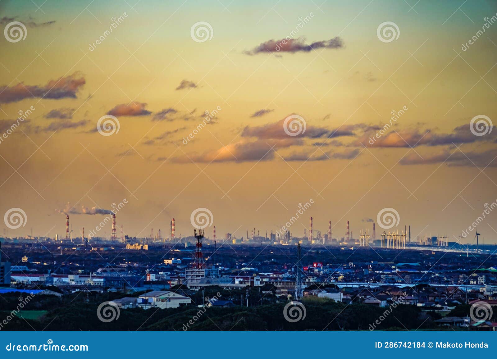 Kashima Rinkai Industrial Area Stock Photo - Image of port, kashima ...