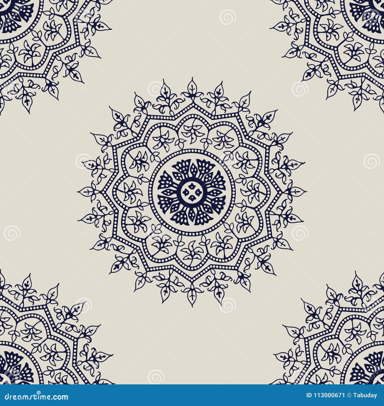 Kashmir Blockprint Mandala Pattern Stock Vector - Illustration of ... Kashmir Blockprint Mandala Pattern Stock Vector - Illustration of ...