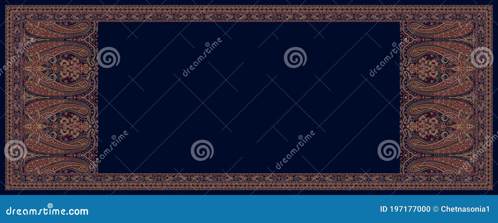 Kashmir Shawl Traditional Silk Design Pattern Background Royalty-Free ...