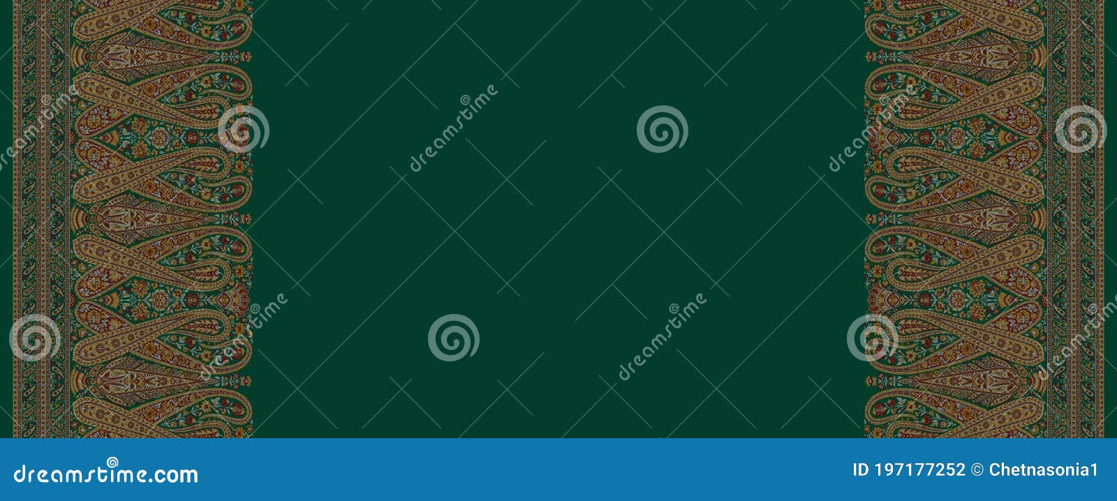 Kashmir Shawl Traditional Silk Design Pattern Background Royalty-Free ...