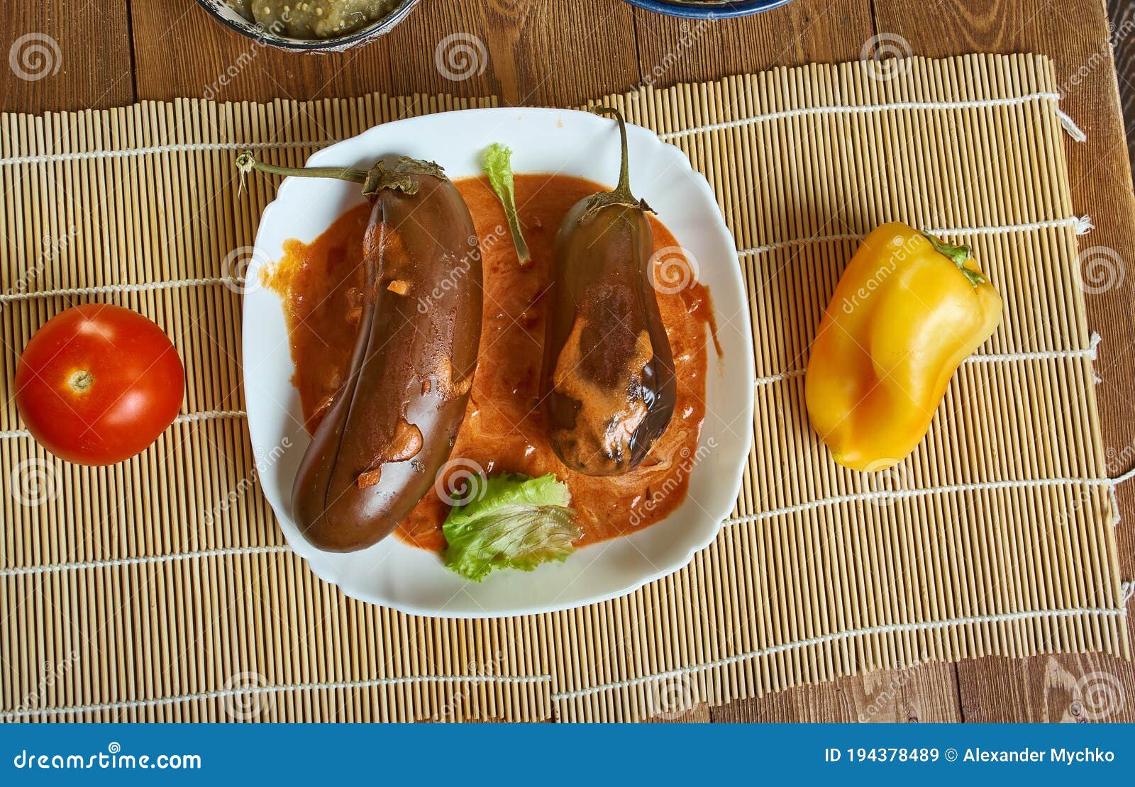 Kashmiri Khatte Baingan stock image. Image of onion - 194378489