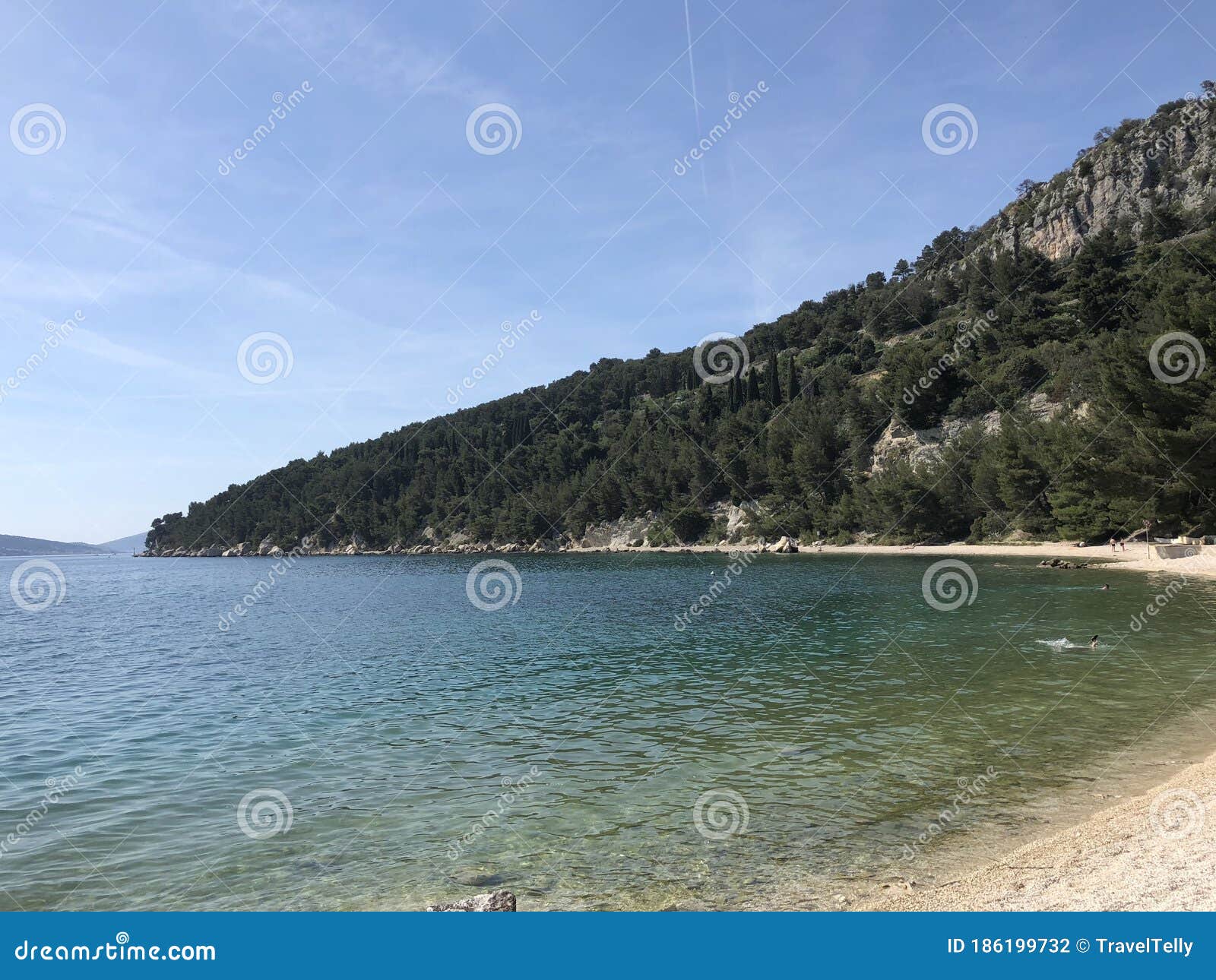 Kasjuni beach in Split stock photo. Image of europe - 186199732