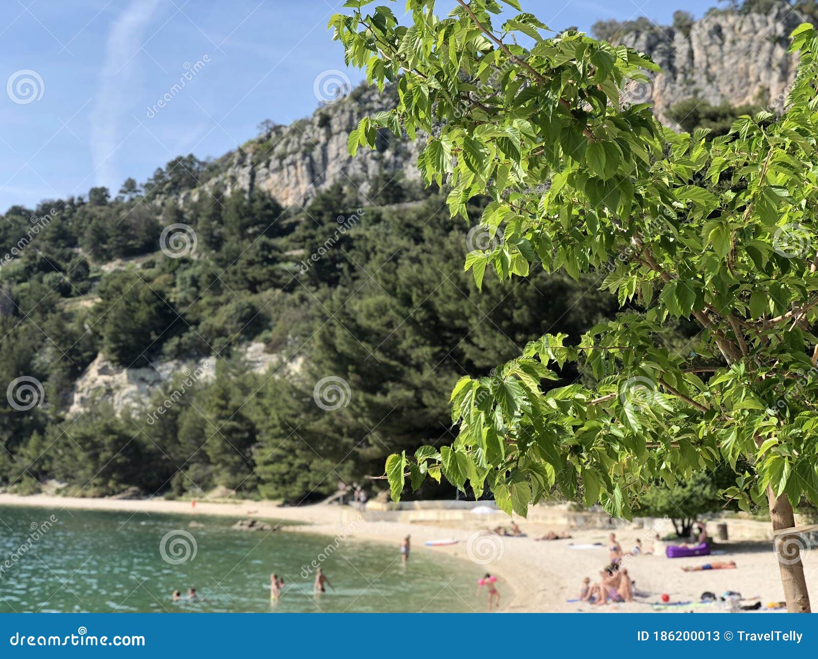 Kasjuni beach in Split stock image. Image of kasjuni - 186200013