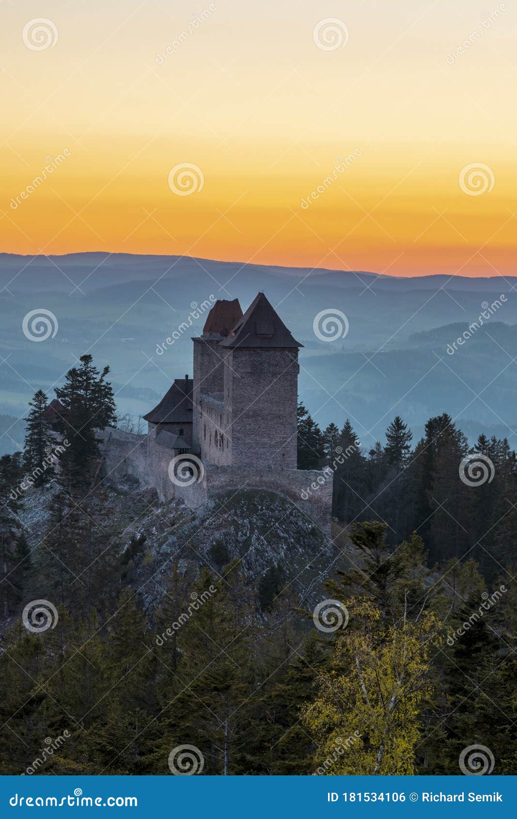 Kasperk Castle in Sumava, Czech Republic Stock Photo - Image of western ...
