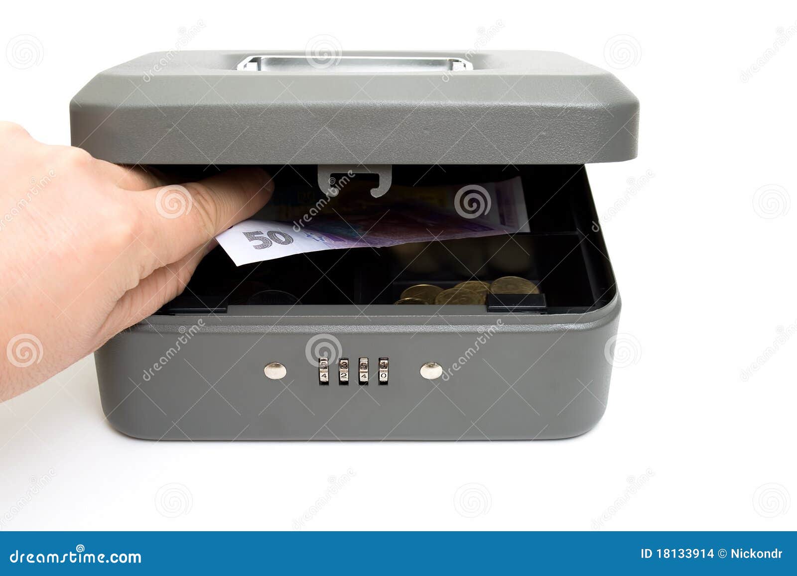 Kassa stock foto. Image of schot, munt, open, document - 18133914