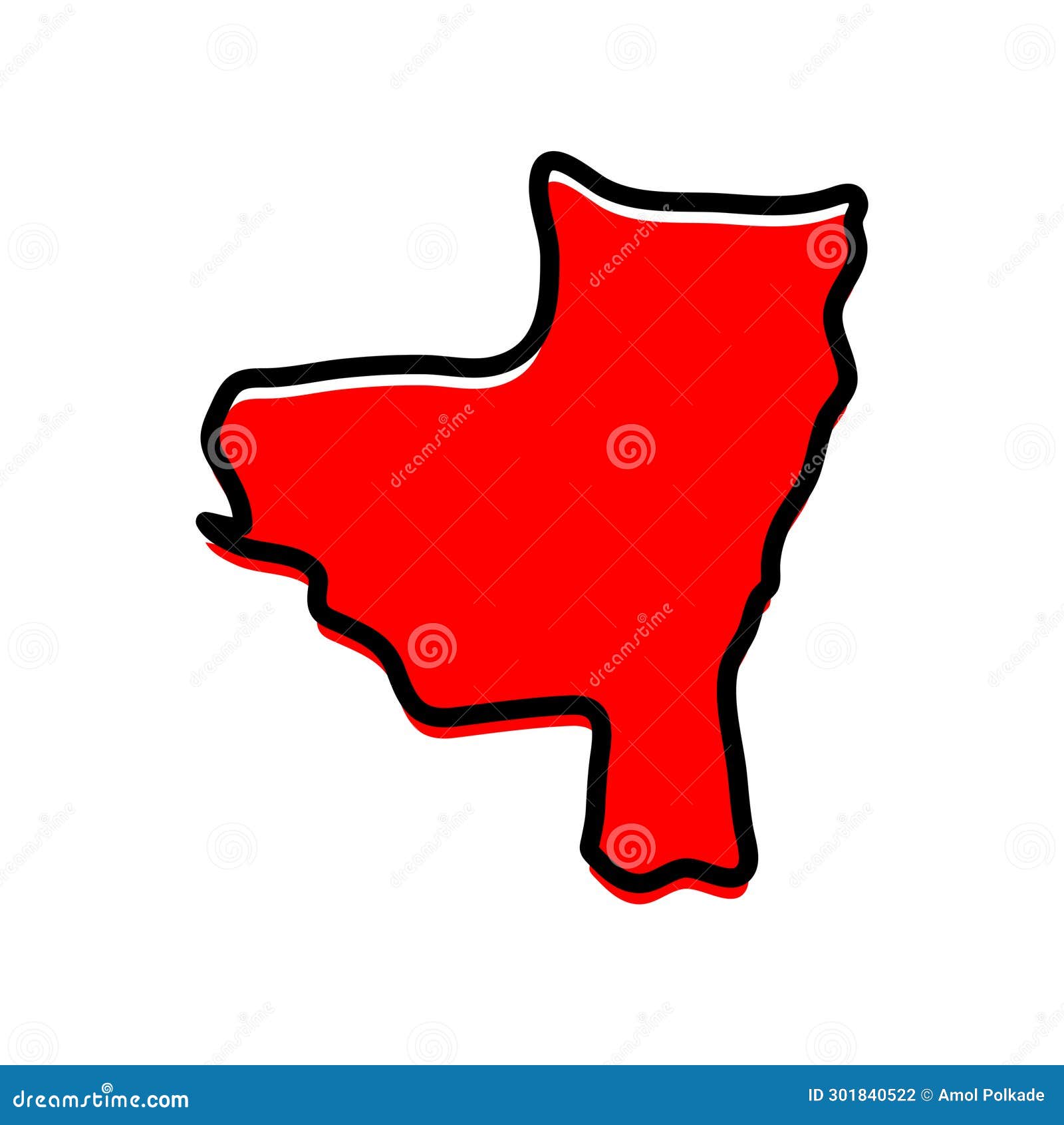 Kassala State of Sudan Vector Map Illustration Stock Vector ...