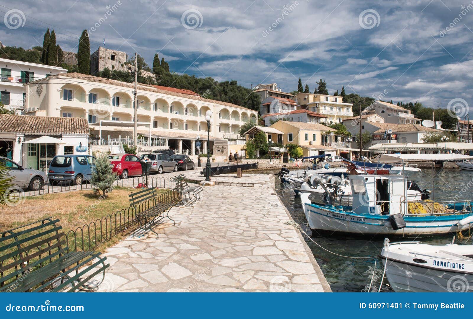 Kassiopi, Corfu editorial photo. Image of village, vacation - 60971401