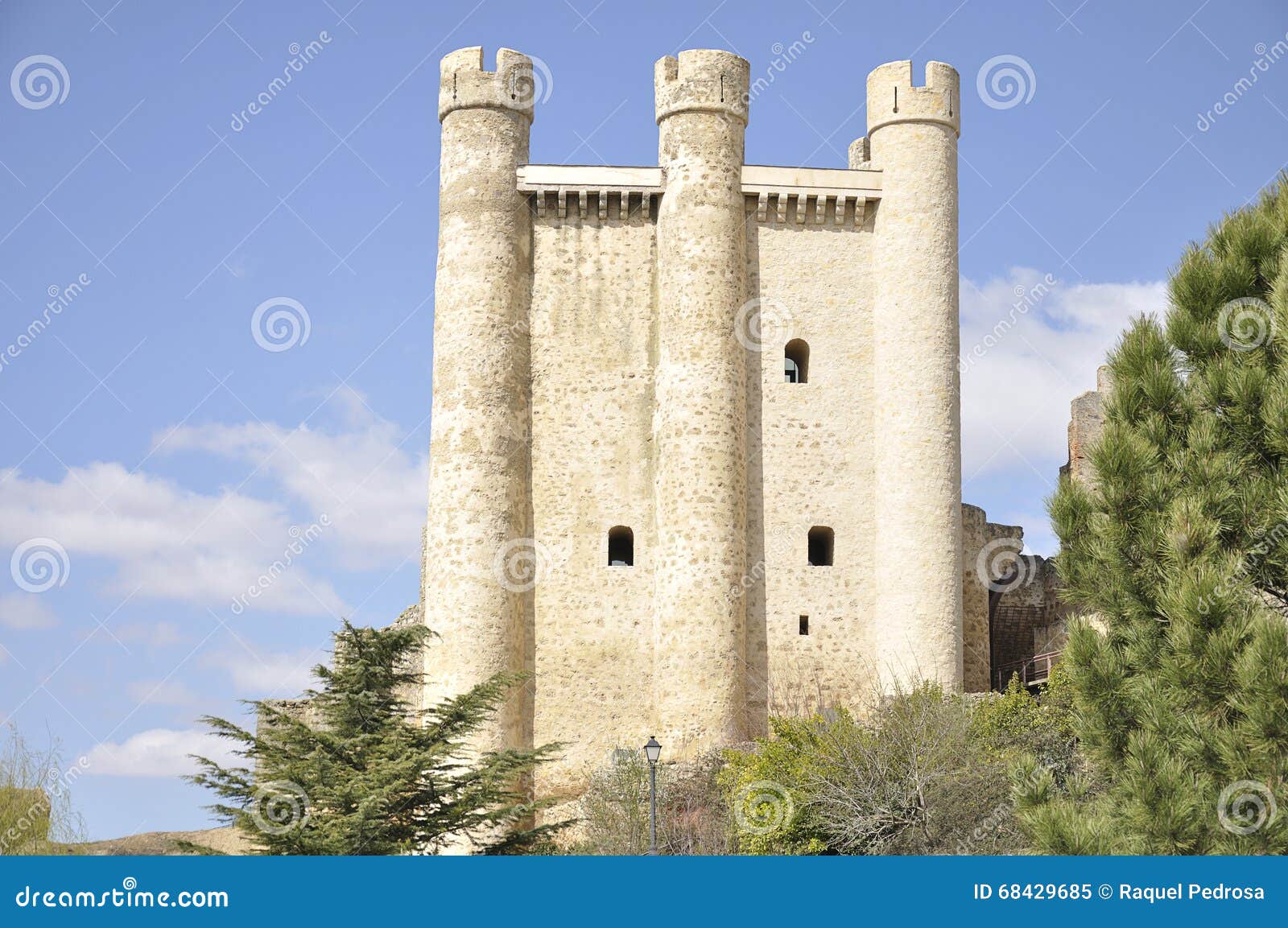 Kasteel Van Valencia De Don Juan, Leon, Spanje Stock Afbeelding - Image ...