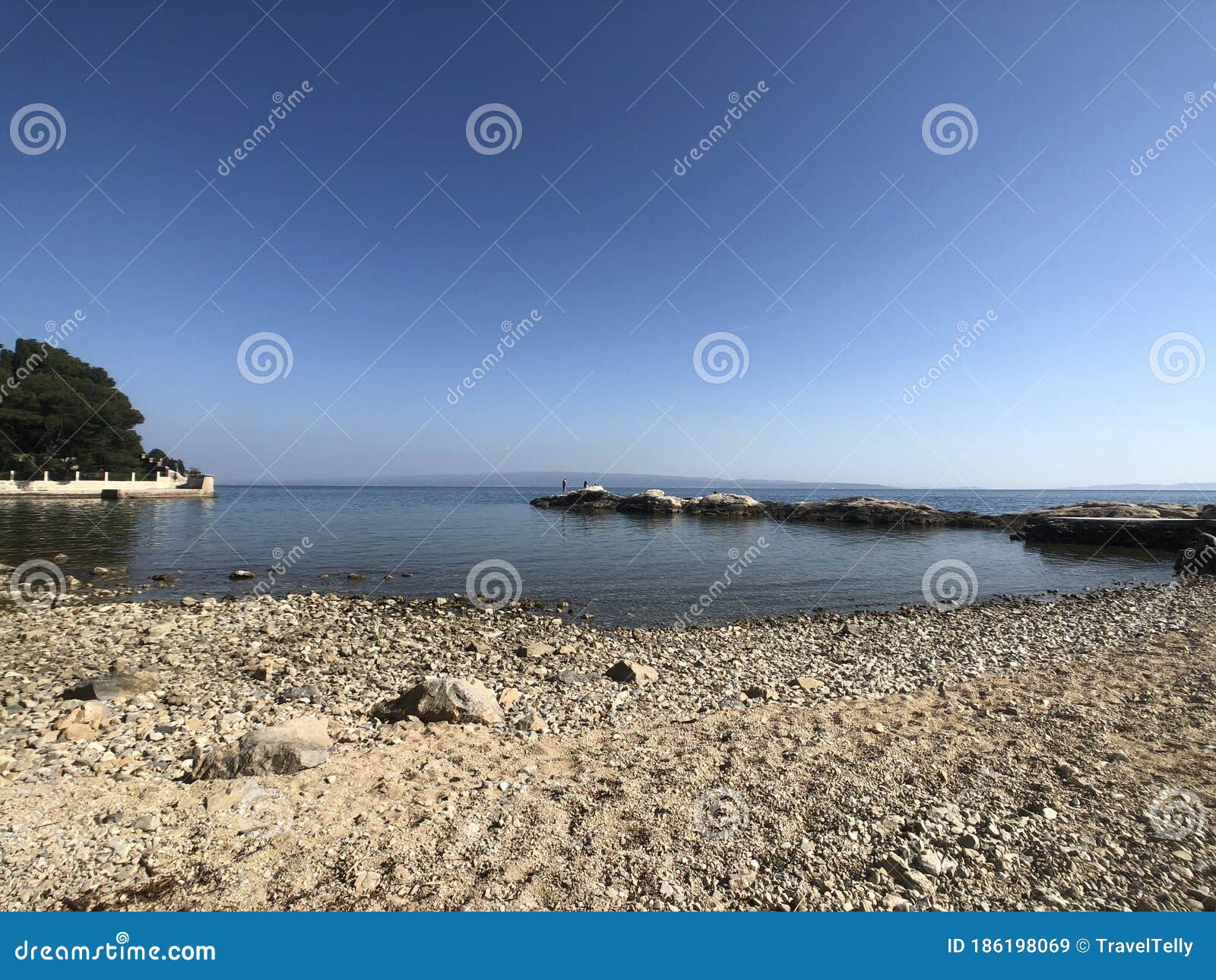 Kastelet beach in Split stock image. Image of pier, croatia - 186198069
