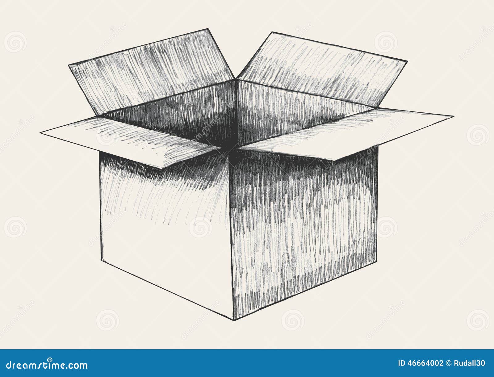 Kasten-Skizze vektor abbildung. Illustration von kasten - 46664002