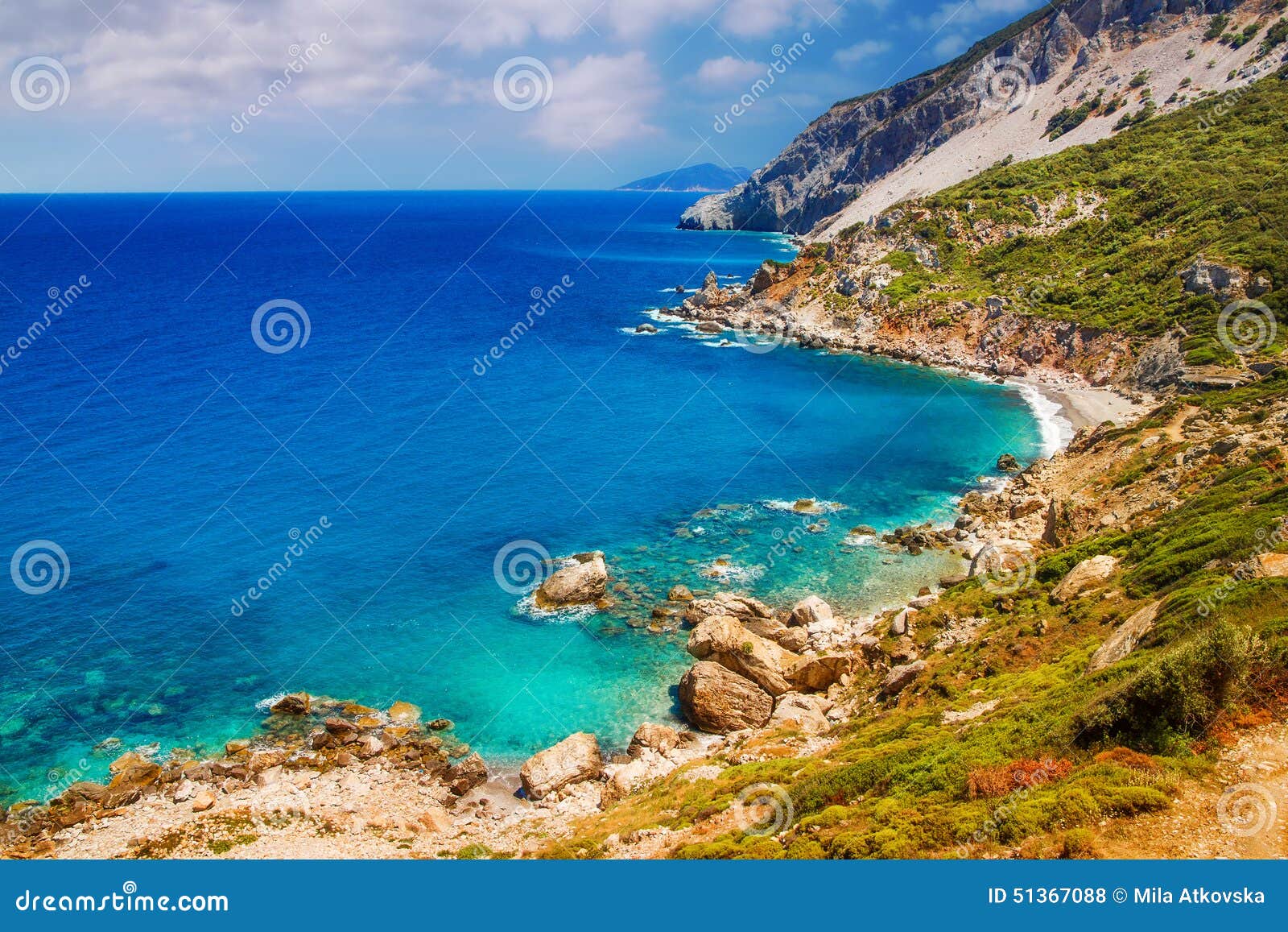 Kastro Beach, Skiathos, Greece Stock Photo - Image of nature, relaxing ...