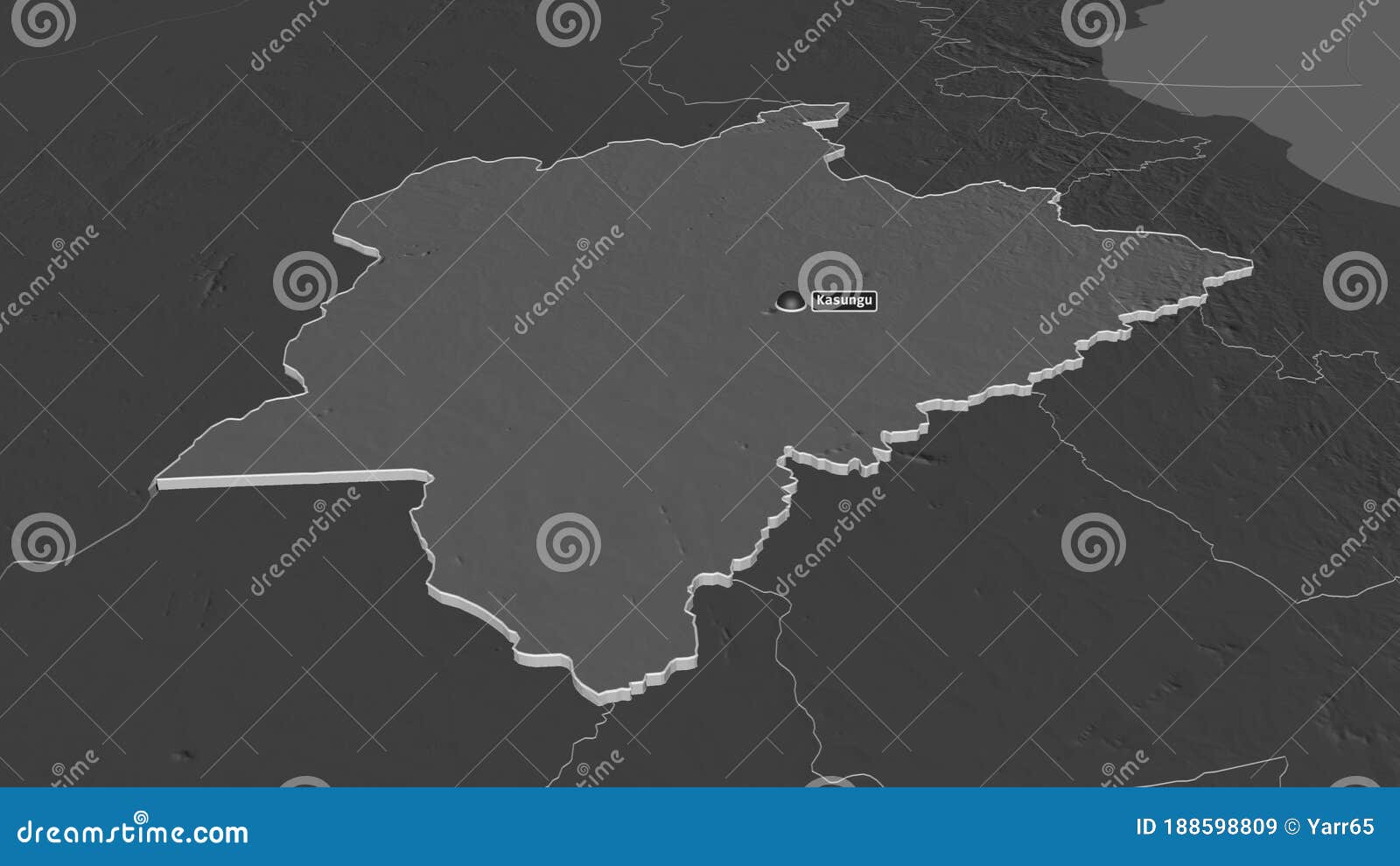 Kasungu, Malawi - Extruded with Capital. Bilevel Stock Illustration ...