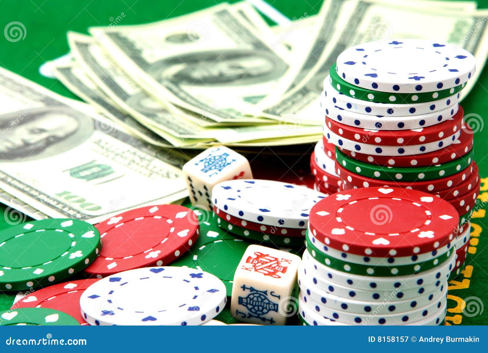 Kasyno obraz stock. Obraz złożonej z waluta, dolar, karty - 8158157