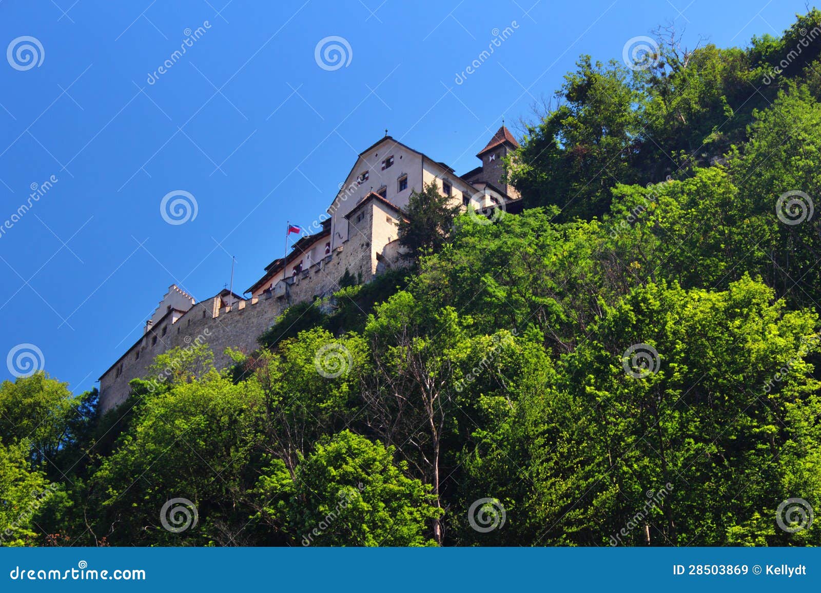 Kasztel W Vaduz, Liechtenstein Obraz Stock - Obraz złożonej z historia ...