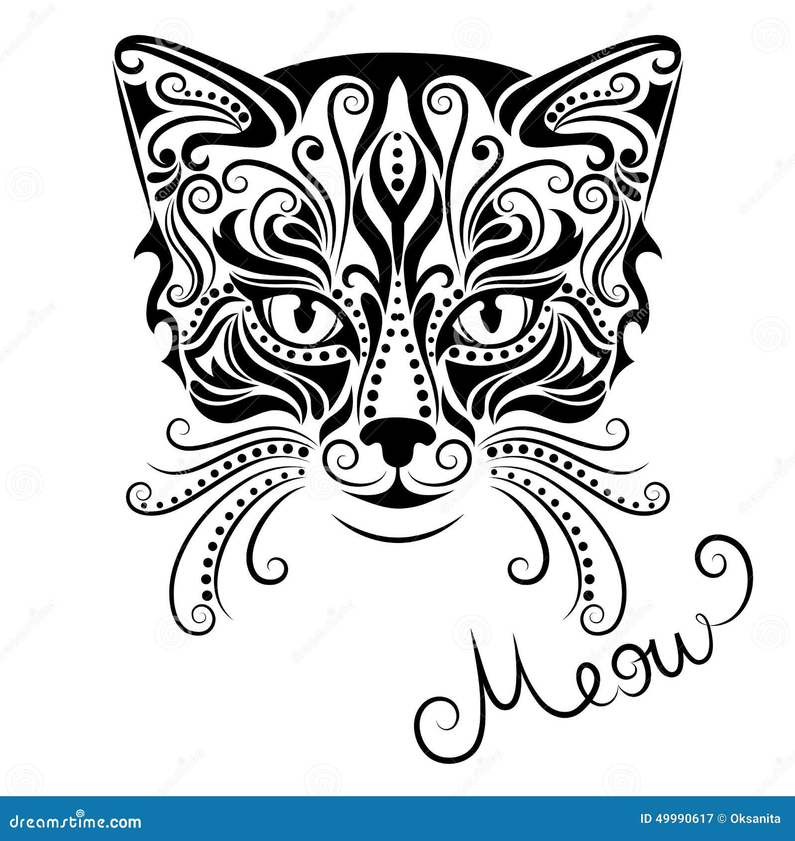 Kat vector illustratie. Illustration of achtergronden - 49990617