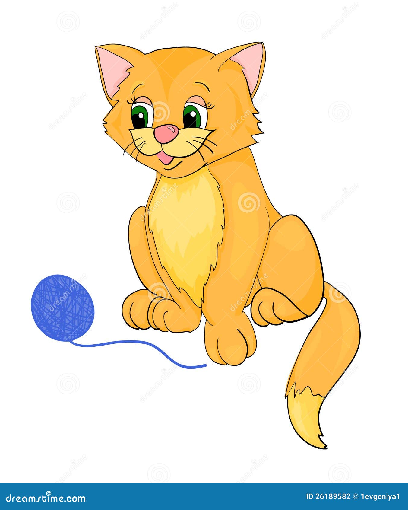 Kat cartoon stock vector. Illustration of desire, feline - 26189582