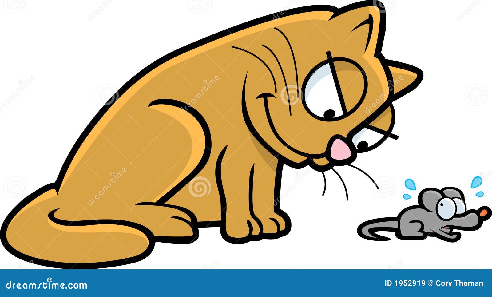 Kat en Muis vector illustratie. Illustration of huisdier - 1952919