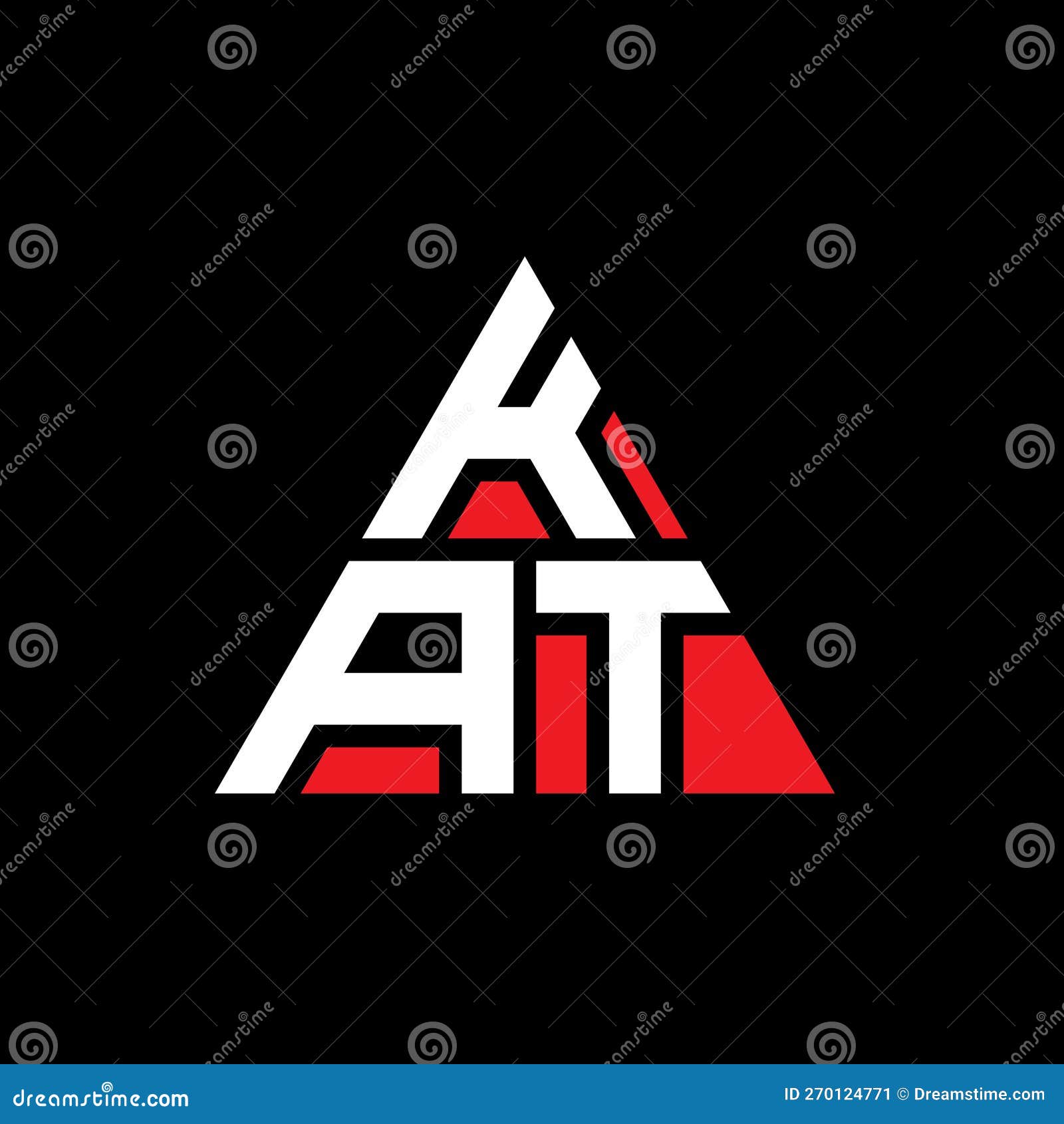 KAT Triangle Letter Logo Design with Triangle Shape. KAT Triangle Logo ...