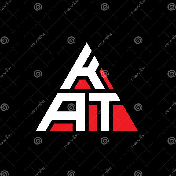 KAT Triangle Letter Logo Design with Triangle Shape. KAT Triangle Logo ...