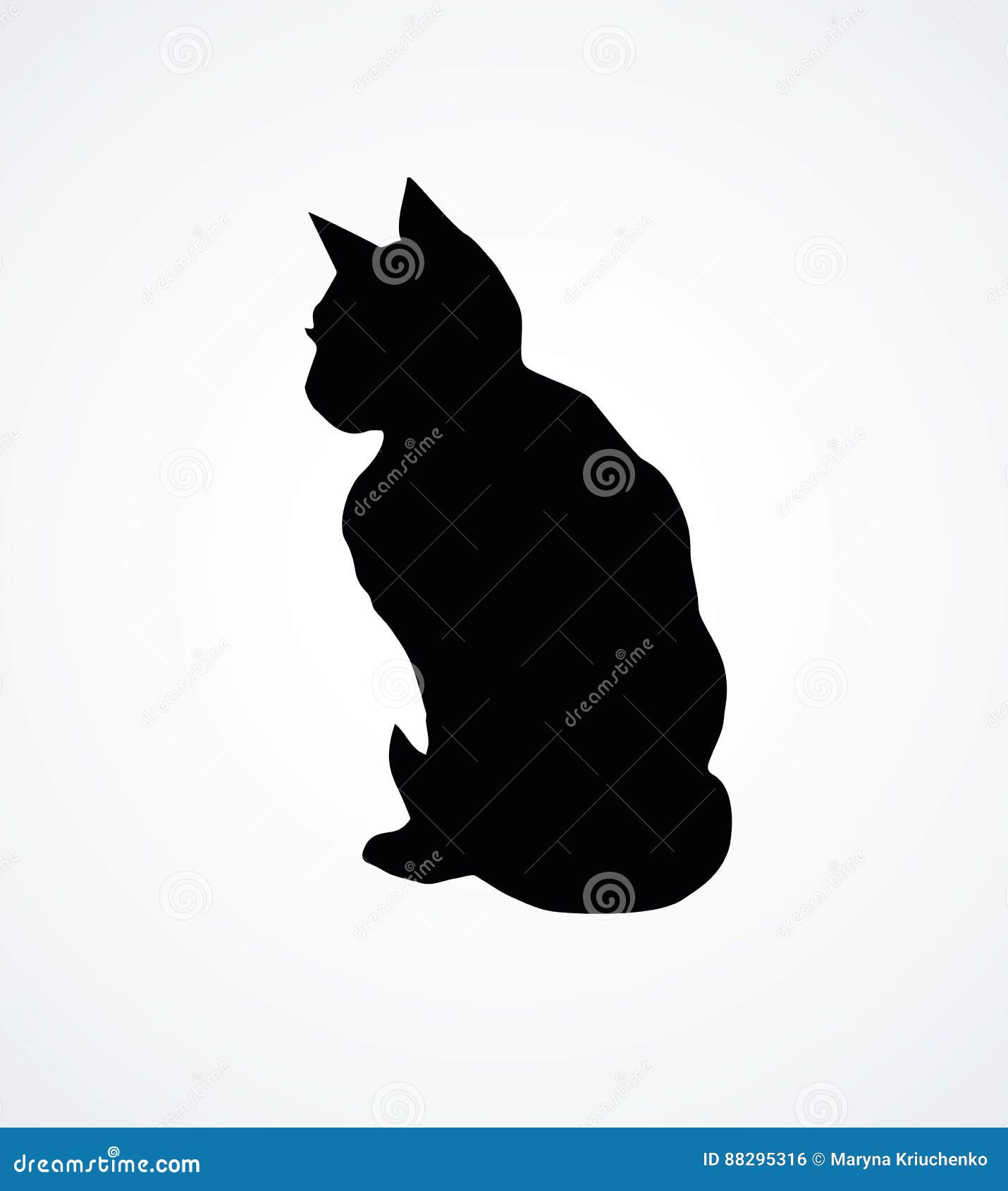 Kat Vector tekening vector illustratie. Illustration of embleem - 88295316